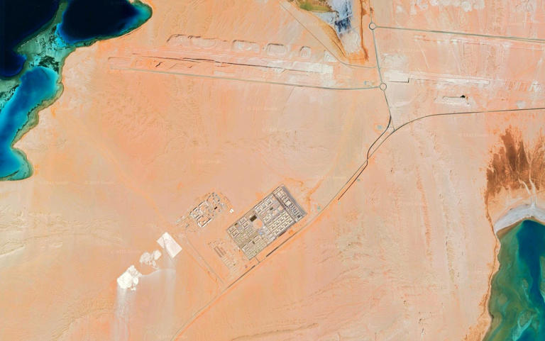 Aerial photos reveal repetitive housing of Neom workers camps