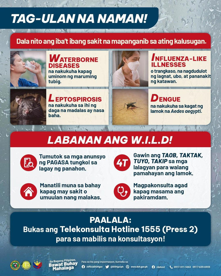 DOH Cagayan Valley monitors evacuation centers for ‘WILD’ diseases