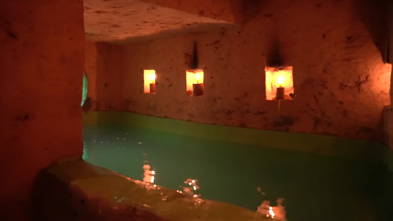 Creating a stunning underground temple pool and room with a hand built ...