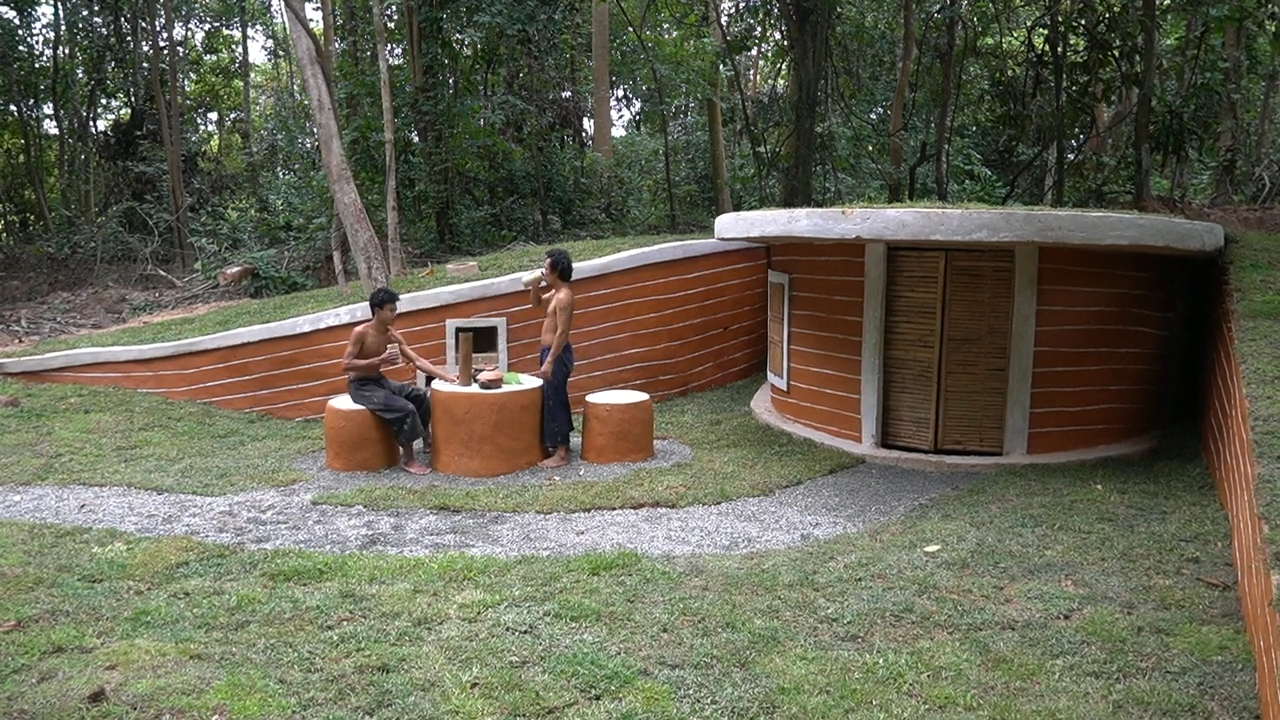 25 Days Building the Most Amazing House Under the Hill by Hand Deep in ...