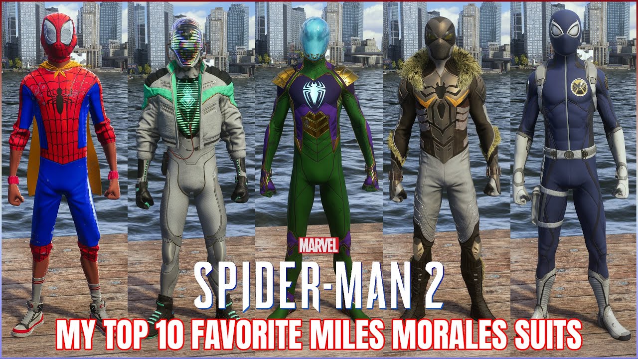 My Top 10 Favorite Miles Morales Suits in Marvel's Spider Man 2