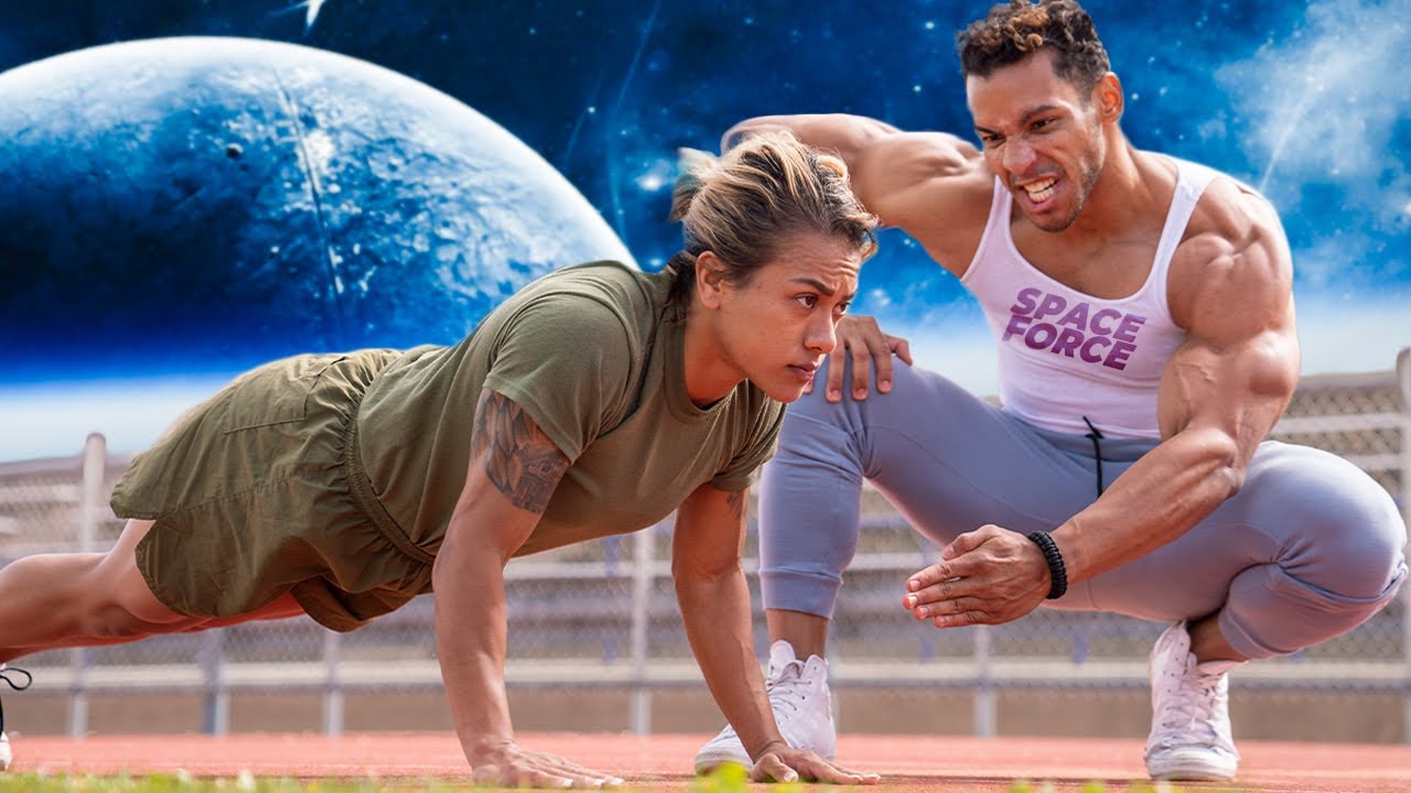 US Marine takes on Space Force fitness challenge