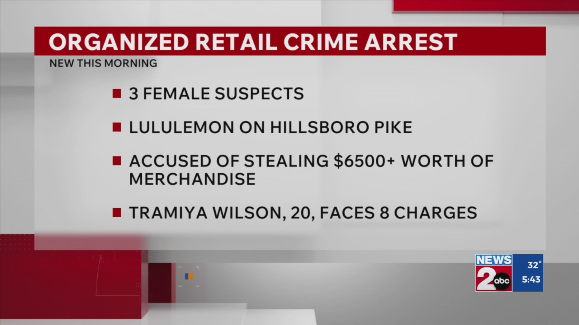 Woman charged with $6K+ merchandise theft from Lululemon