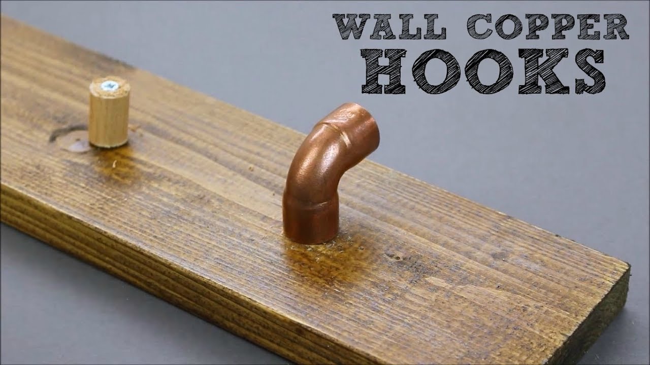 DIY quick wall copper hooks