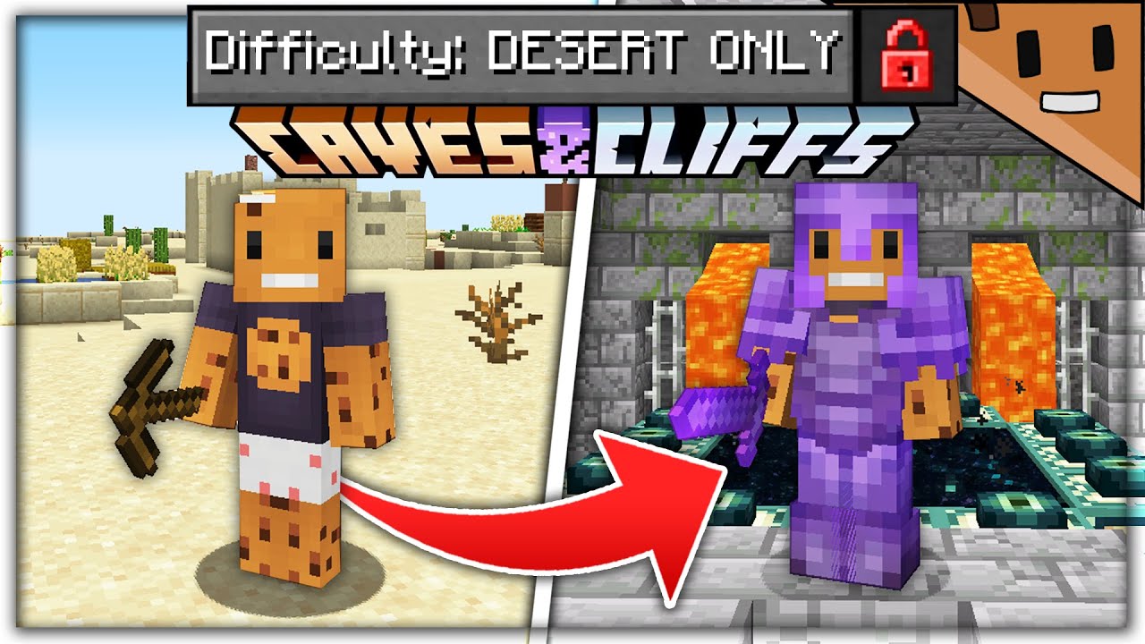 Can You Beat 1.17 Minecraft Update in a DESERT ONLY World?