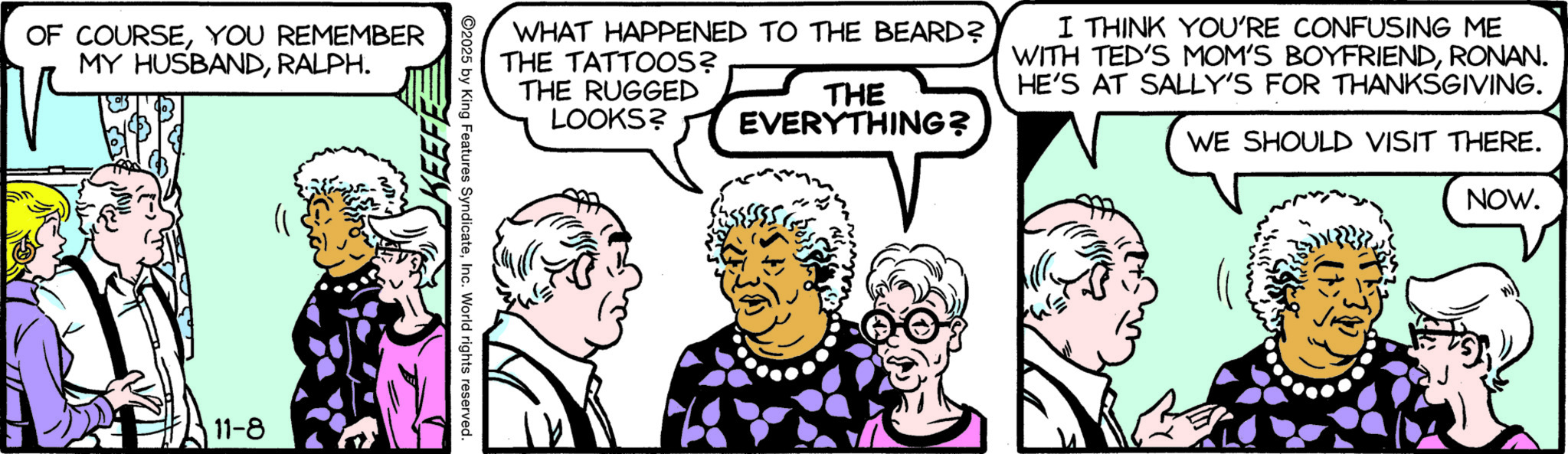 Sally Forth by Francesco Marciuliano; drawn by Jim Keefe