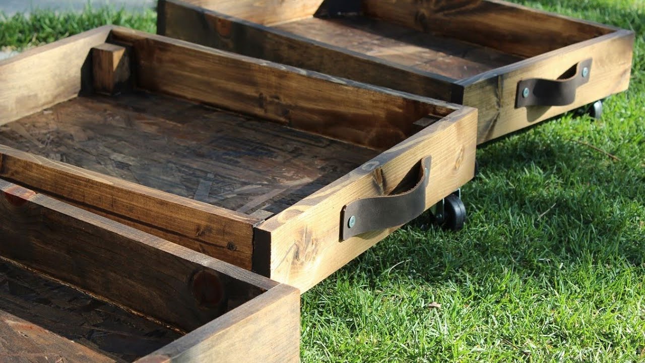 DIY rolling storage cart