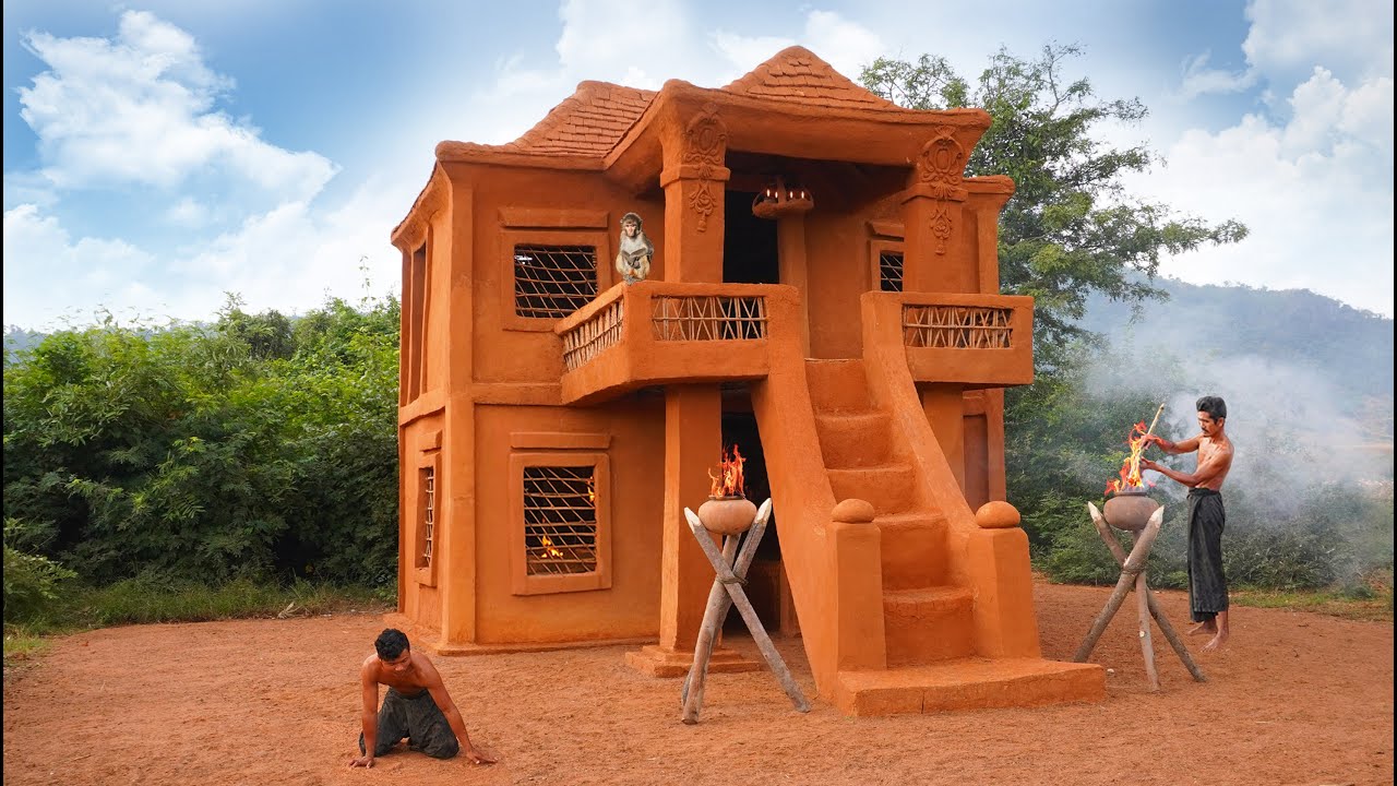 Hidden Paradise Mud Villa Made by Bare Hand With Traditional Roofing