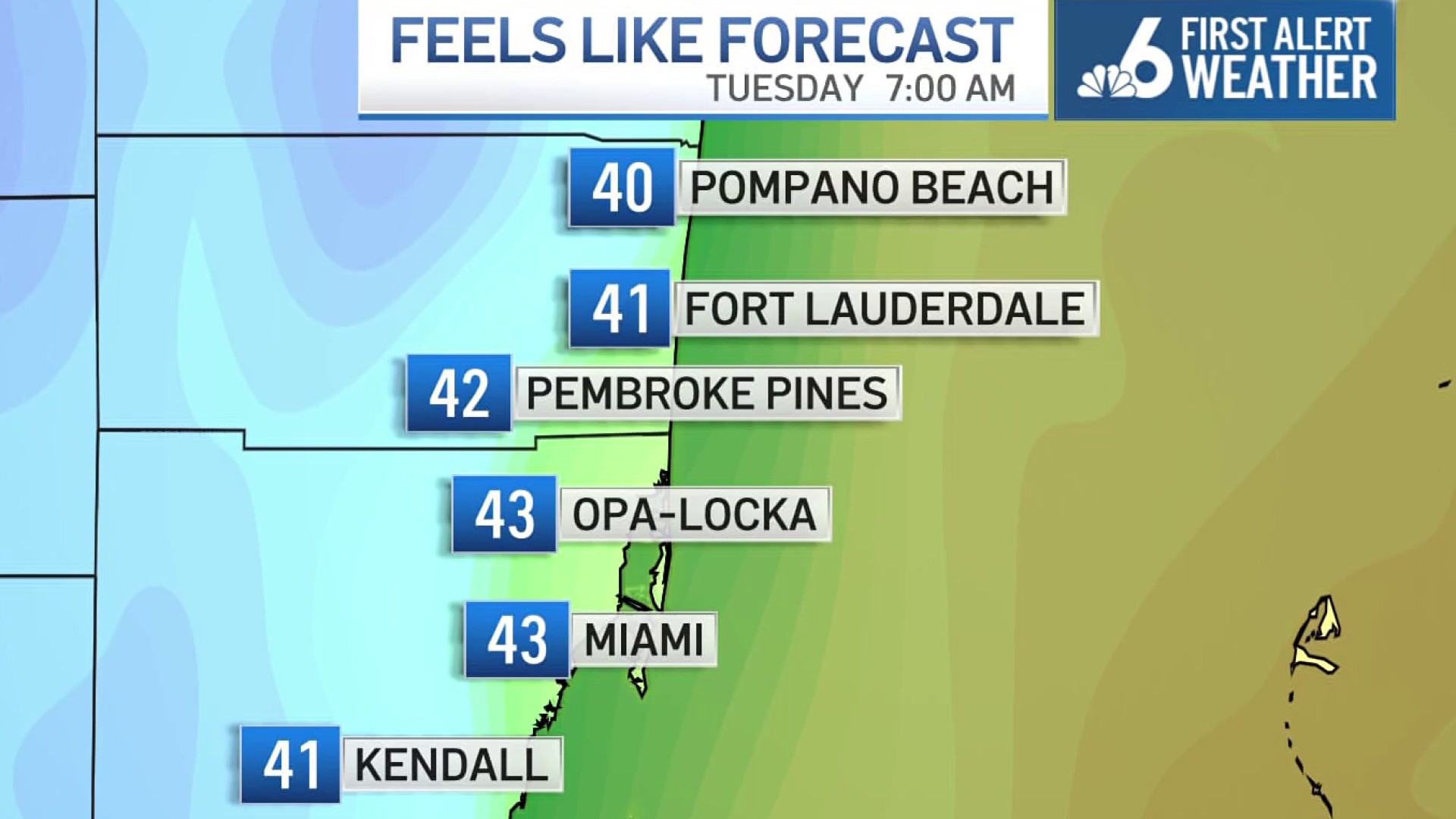 COLD FRONT: South Florida to dip into the 40s Tuesday, falling iguanas ...