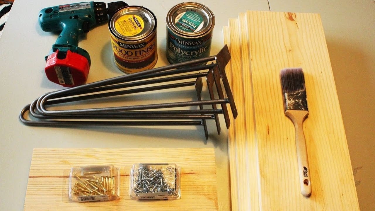 DIY hairpin leg side table