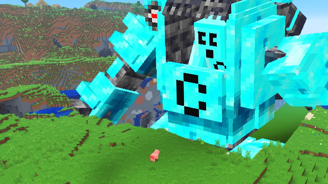 Minecraft with giant battle mechas