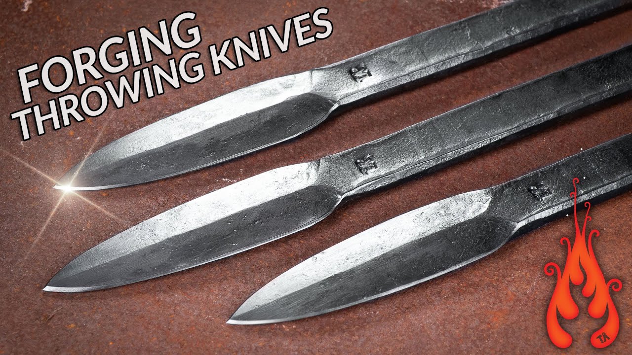 From forge to target - blacksmithing custom throwing knives by hand
