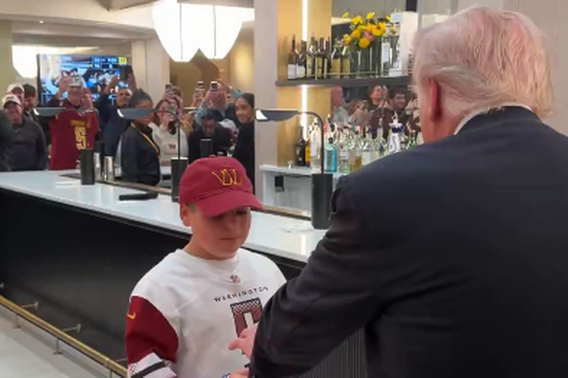Donald Trump surprises young Commanders fan with special gift before ...