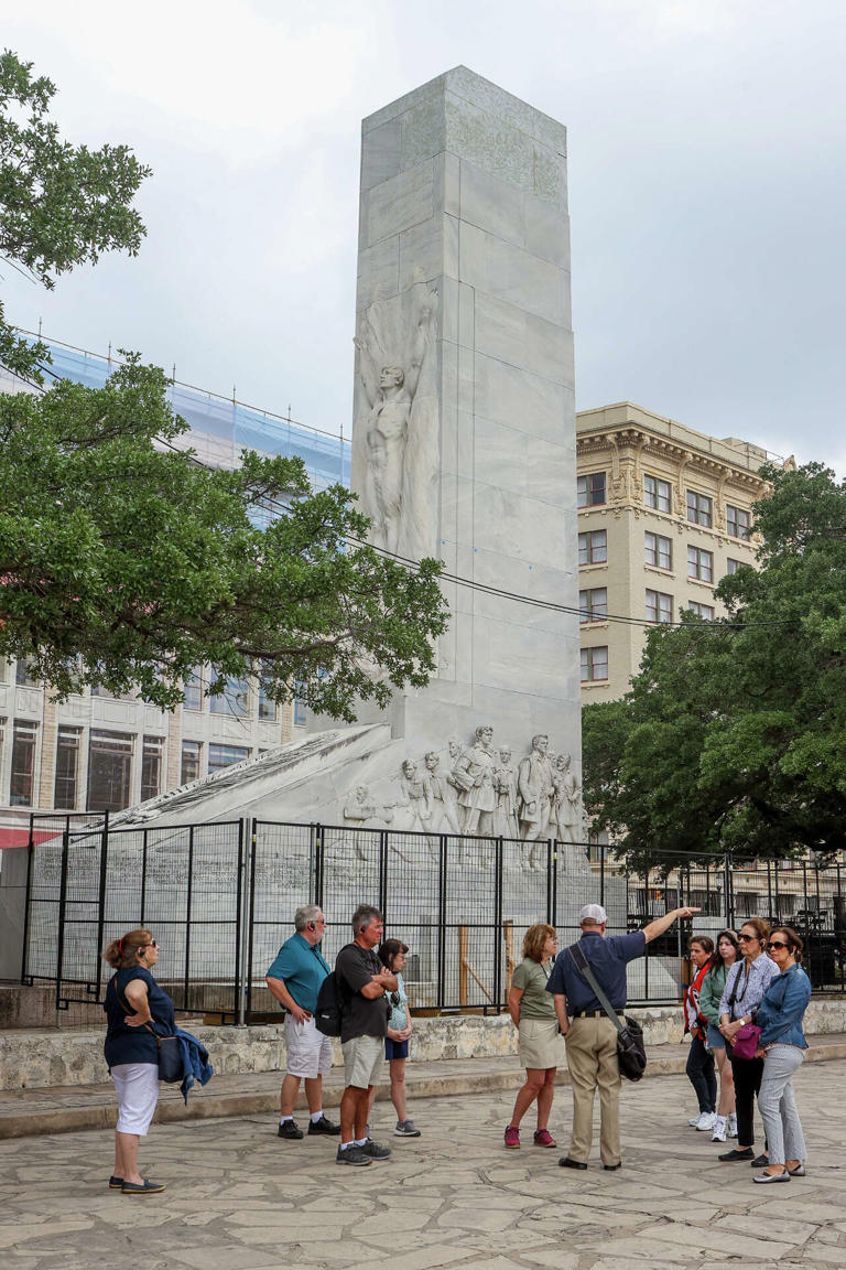 Monument to Alamo's fallen defenders reopens after repairs, cleaning