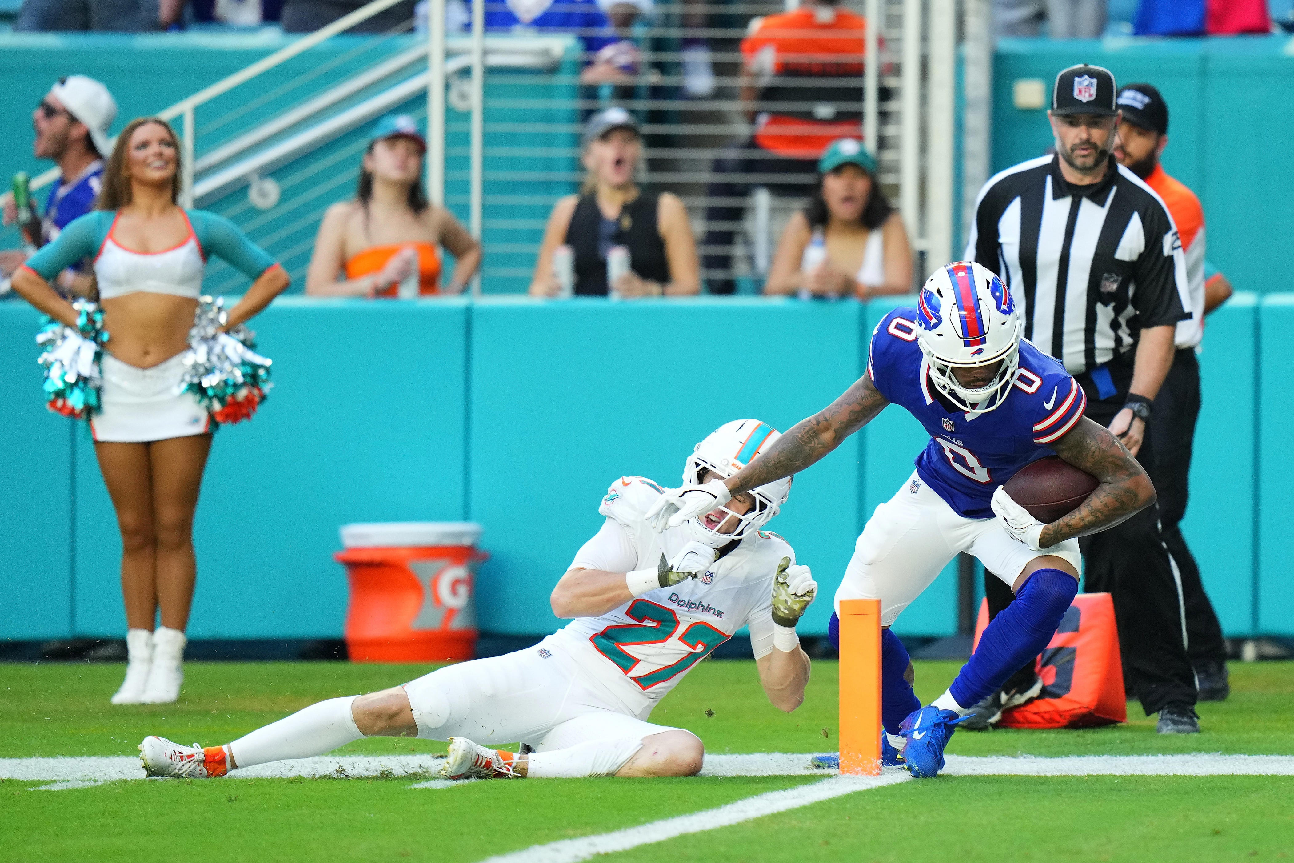 Bills' Josh Allen backs Keon Coleman after loss to Dolphins