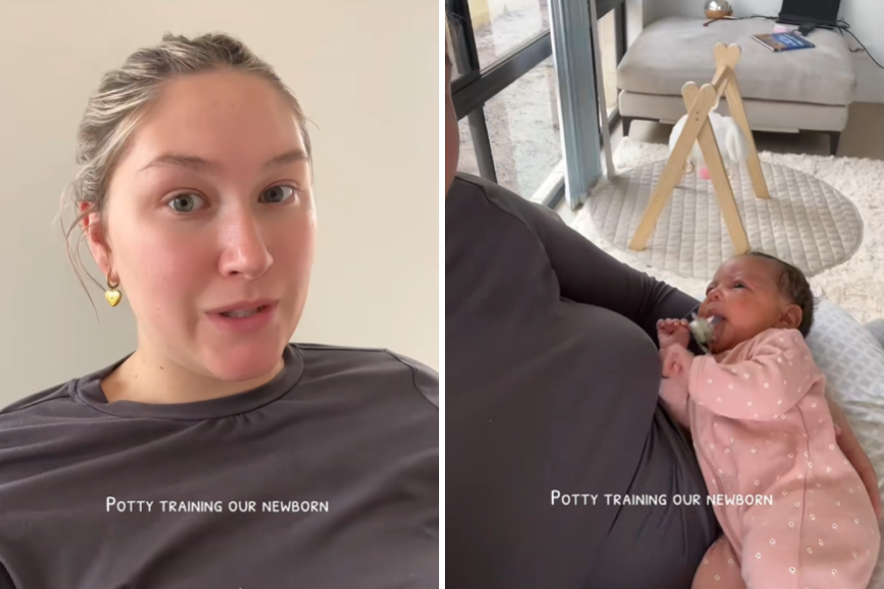 Mom potty-trains newborn daughter, her method shocks viewers