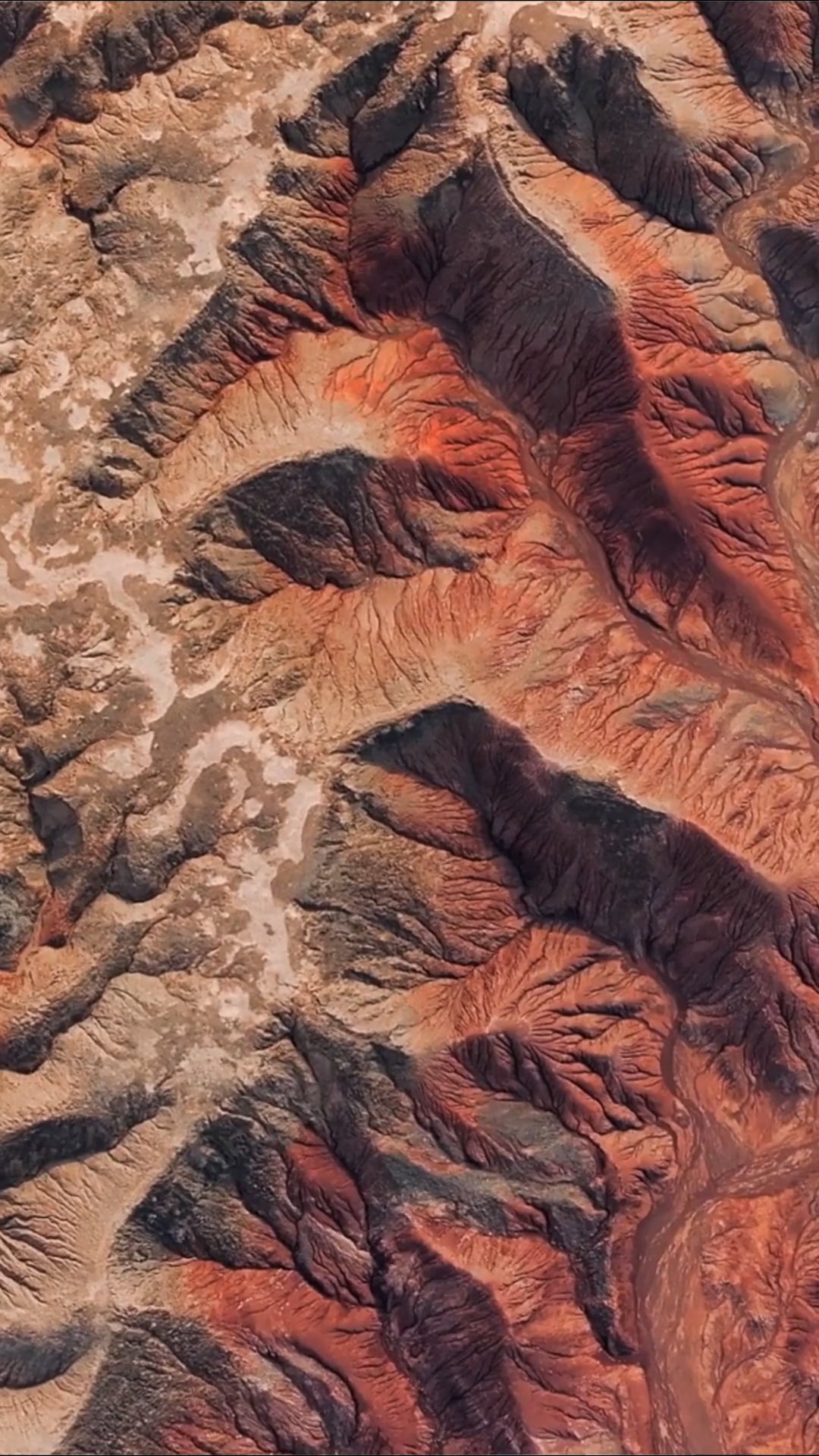 Drone Views from China's Heidu Mountain Range to Chaka Salt Lake.