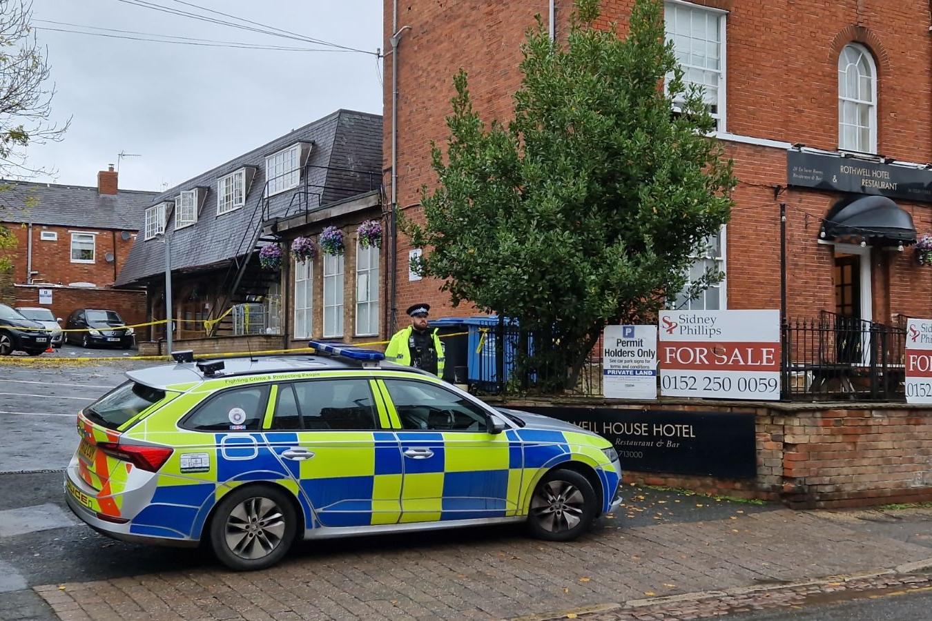 Police cordon off car park after incident at Rothwell hotel