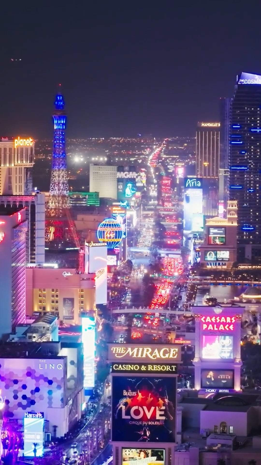 Vegas from the Sky: Aerial Perspectives on Iconic Strip.