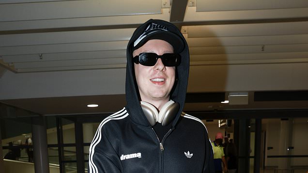 Aitch makes a heartfelt message for his sister as he lands in Aus for I ...