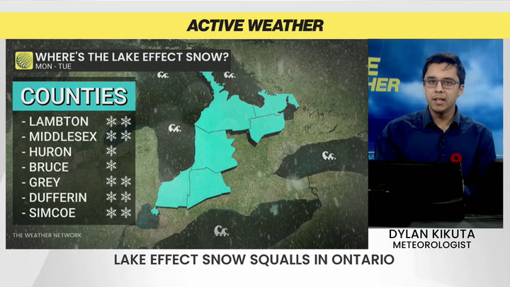 Lake effect snow machine fires up in southern Ontario