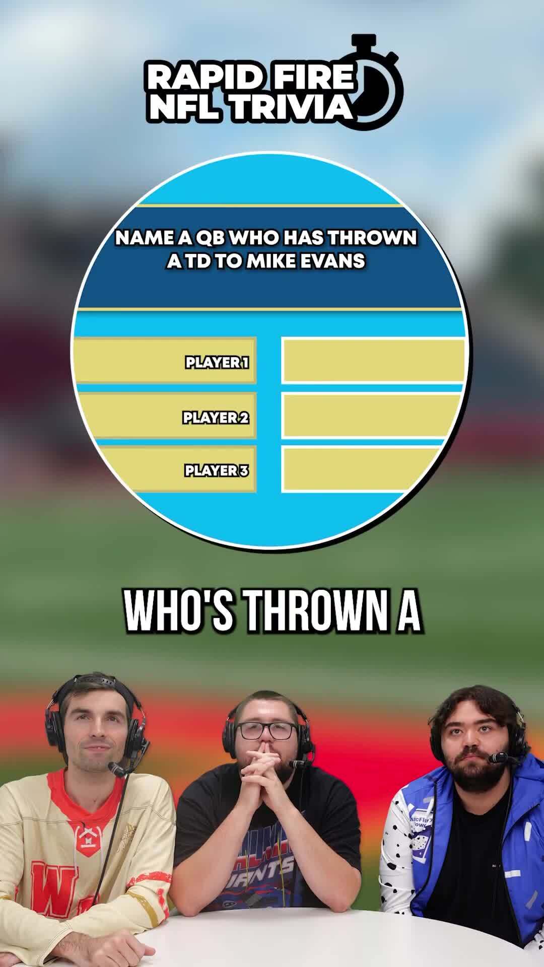 Answering rapid fire NFL trivia questions