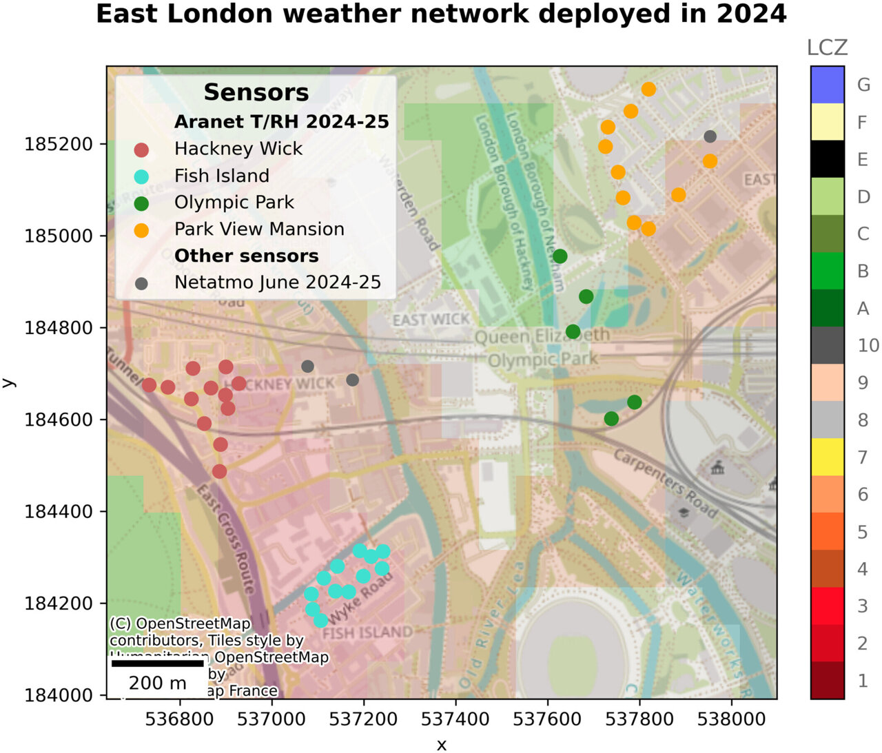 Commercial weather sensors can help identify city hotspots