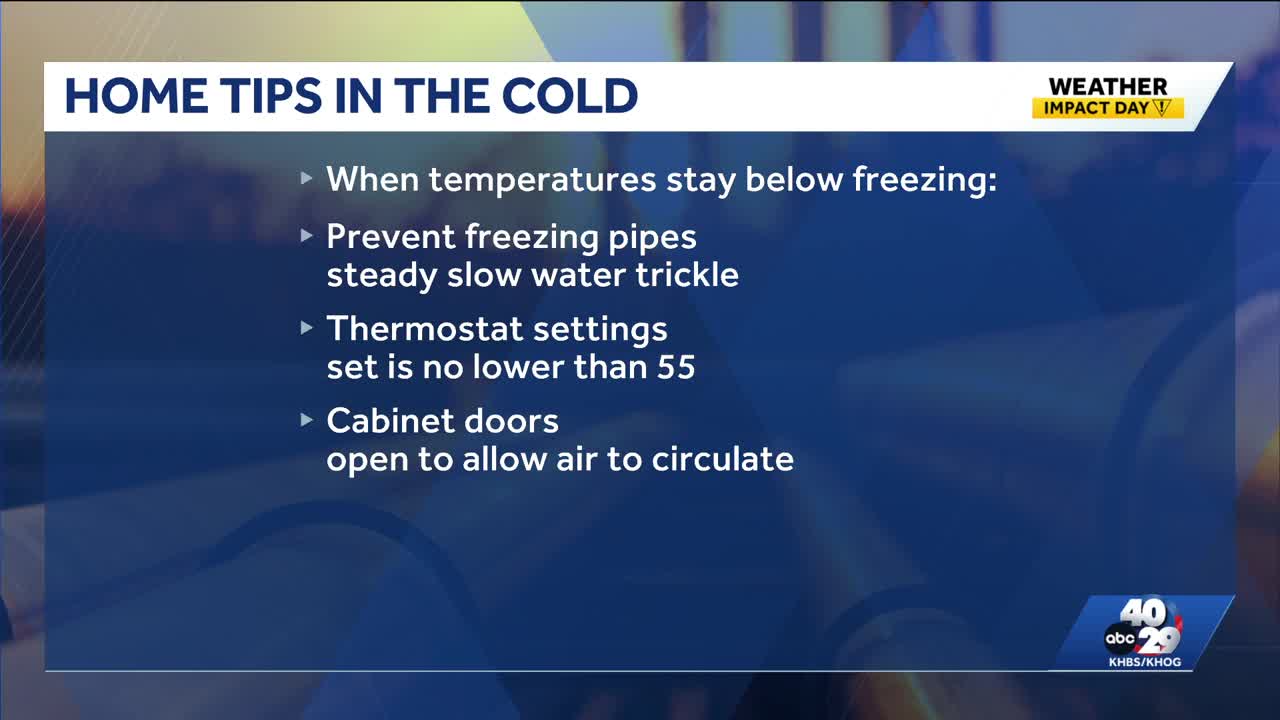 Tips for your home in below freezing temperatures