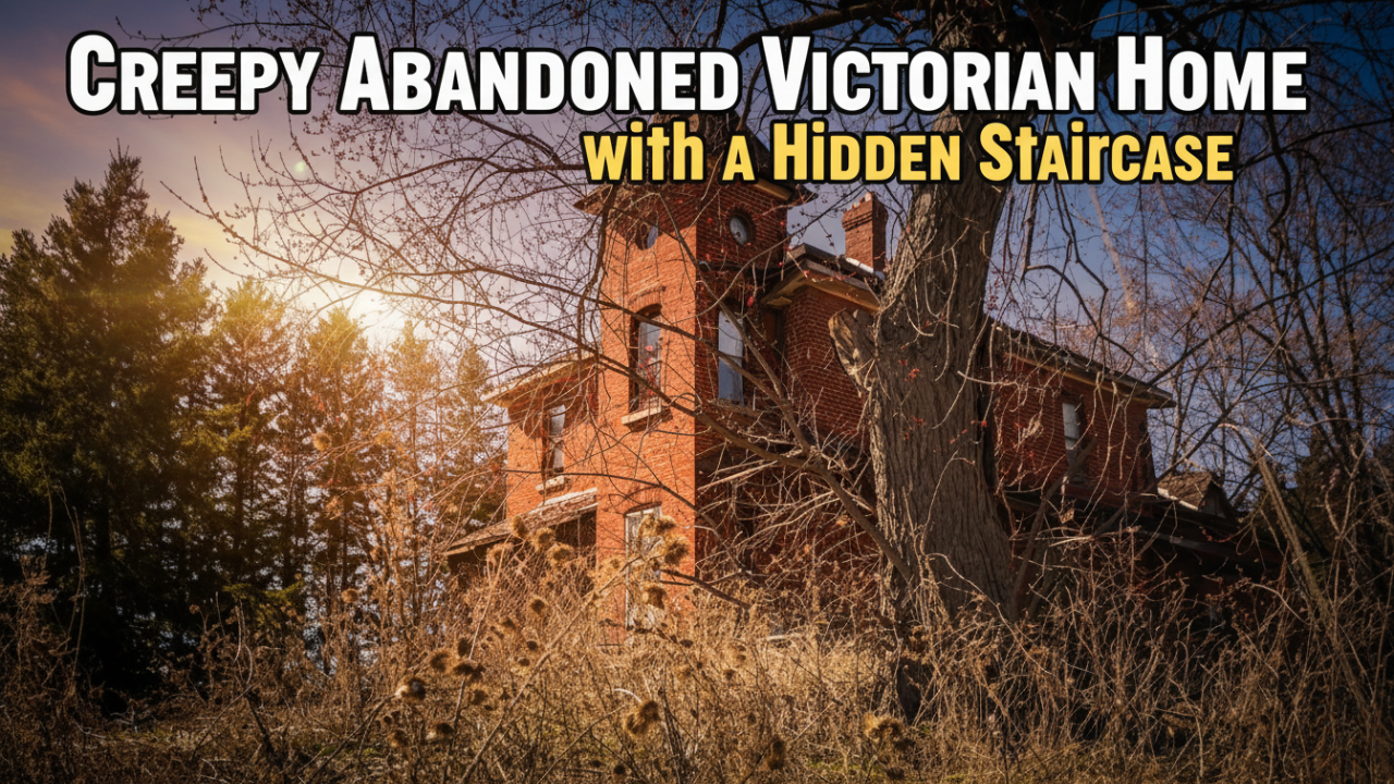 Creepy abandoned Victorian home with a hidden staircase discovered
