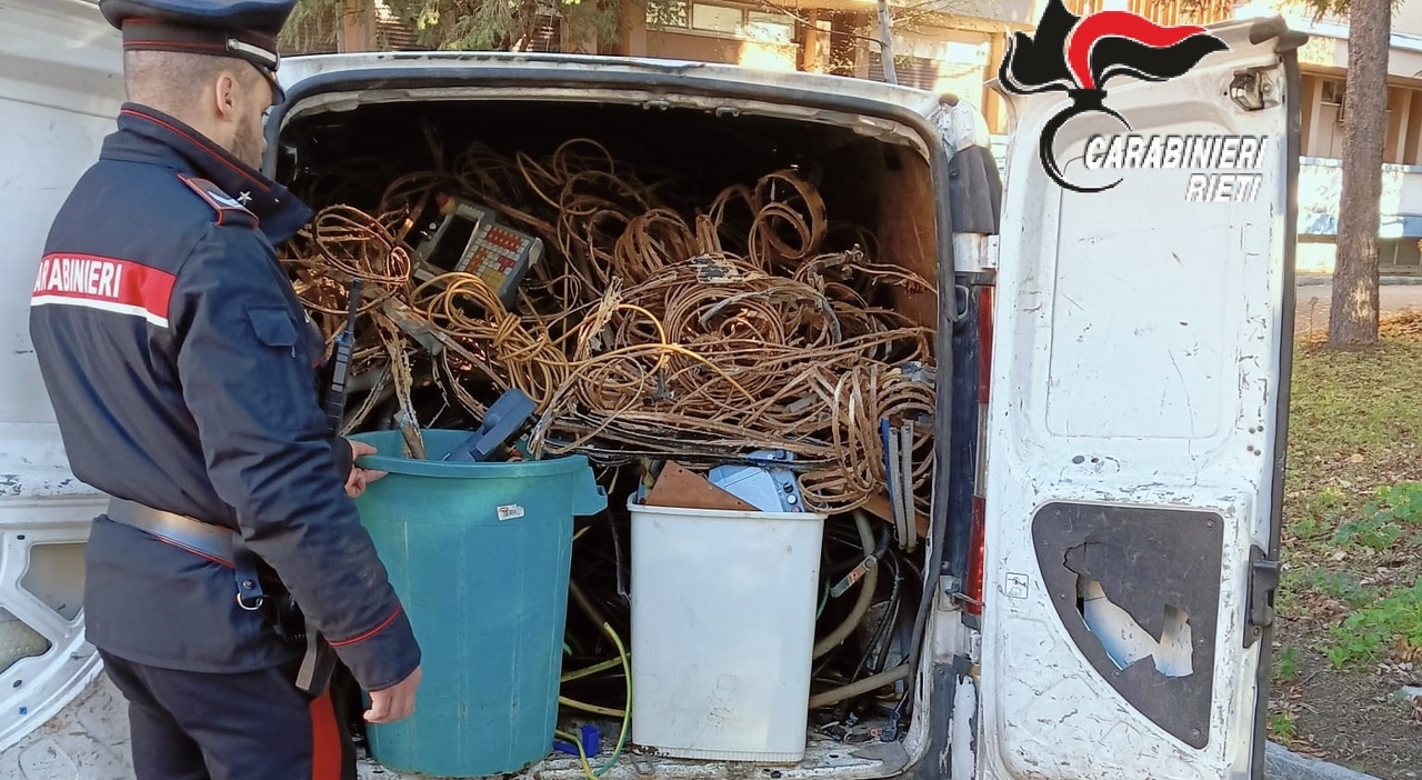 Rieti, maxi furto di rame: sei arresti dei carabinieri