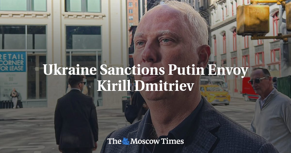 Ukraine Sanctions Putin Envoy Kirill Dmitriev