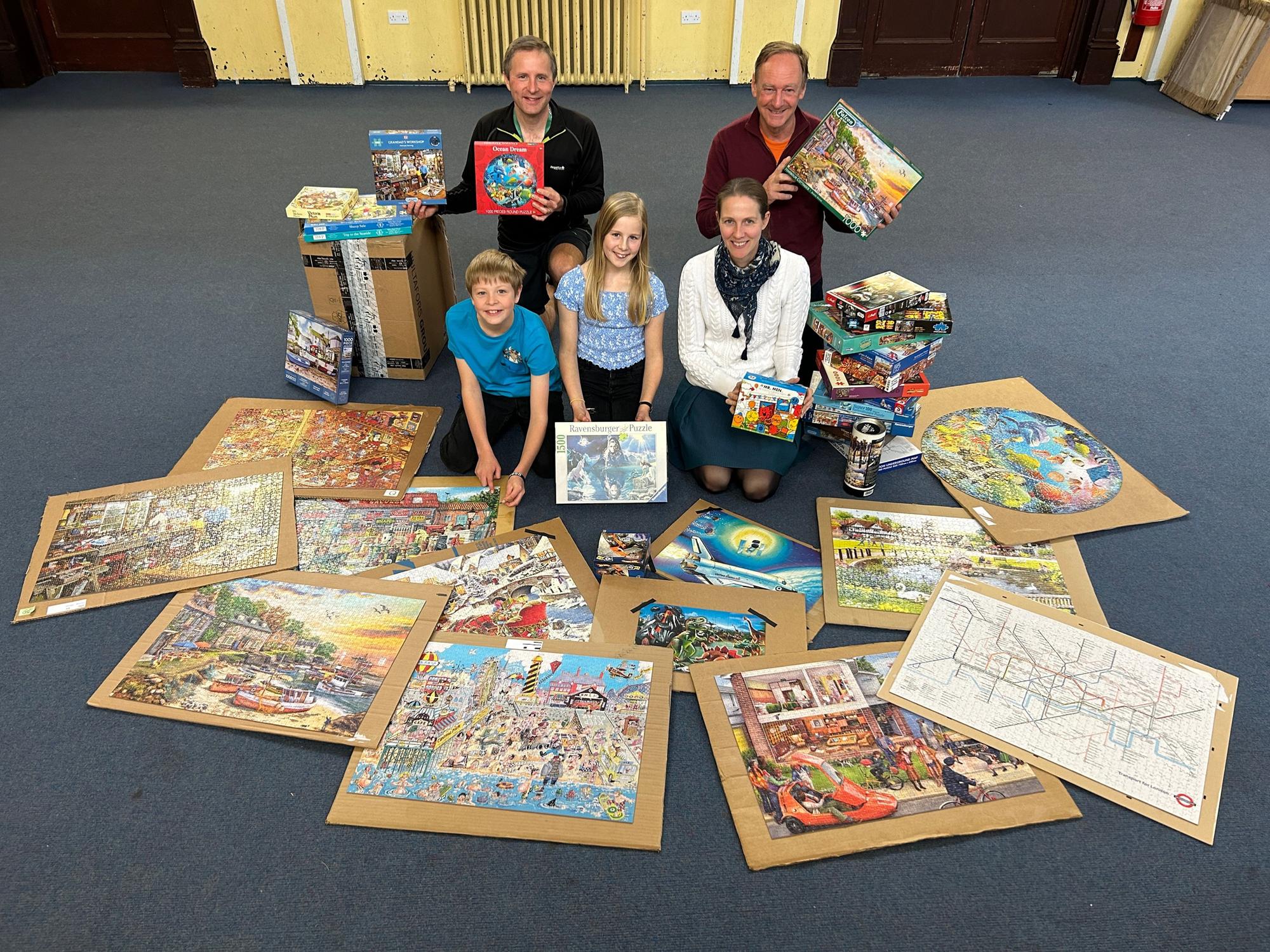 Thousands of jigsaw pieces at festival