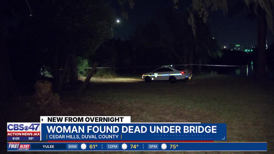 Jacksonville fisherman finds woman's body under bridge