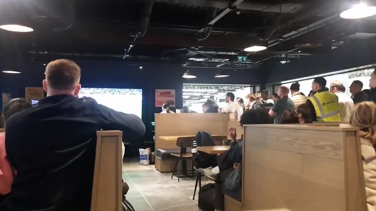 Ireland fans erupt in cheers when football team scores last-minute goal