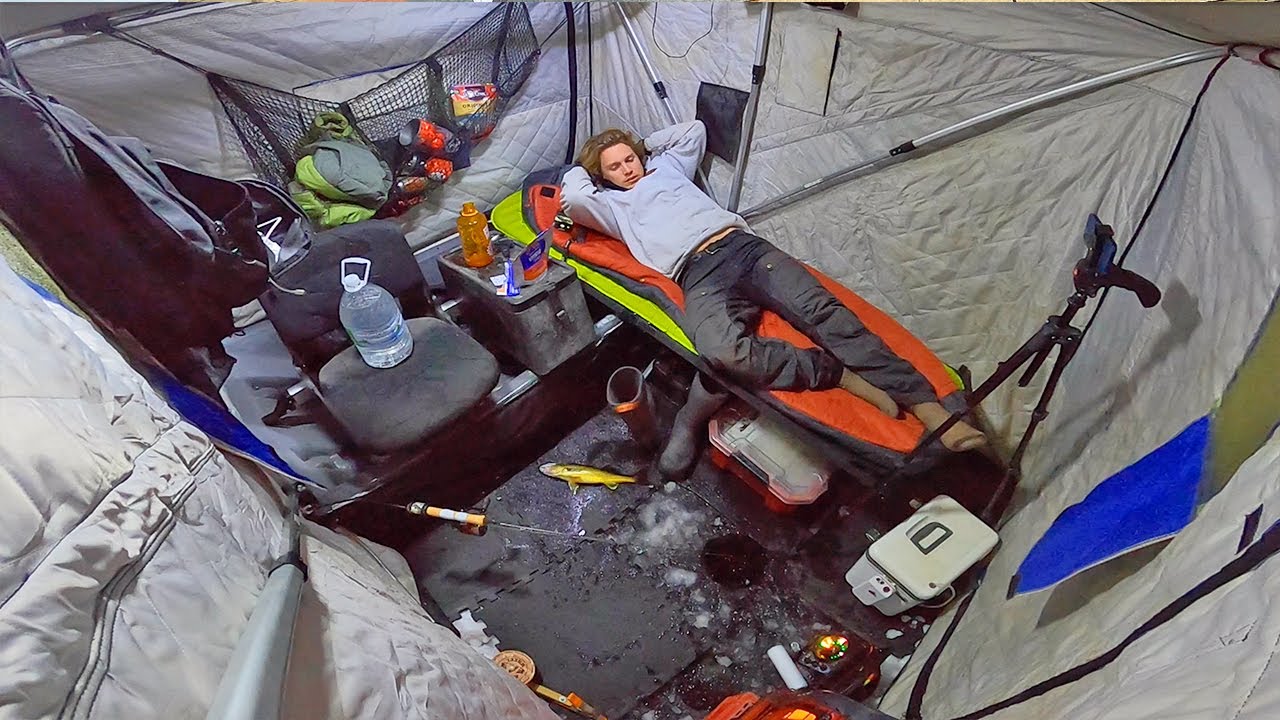 Solo Ice Camping in a Small Tent