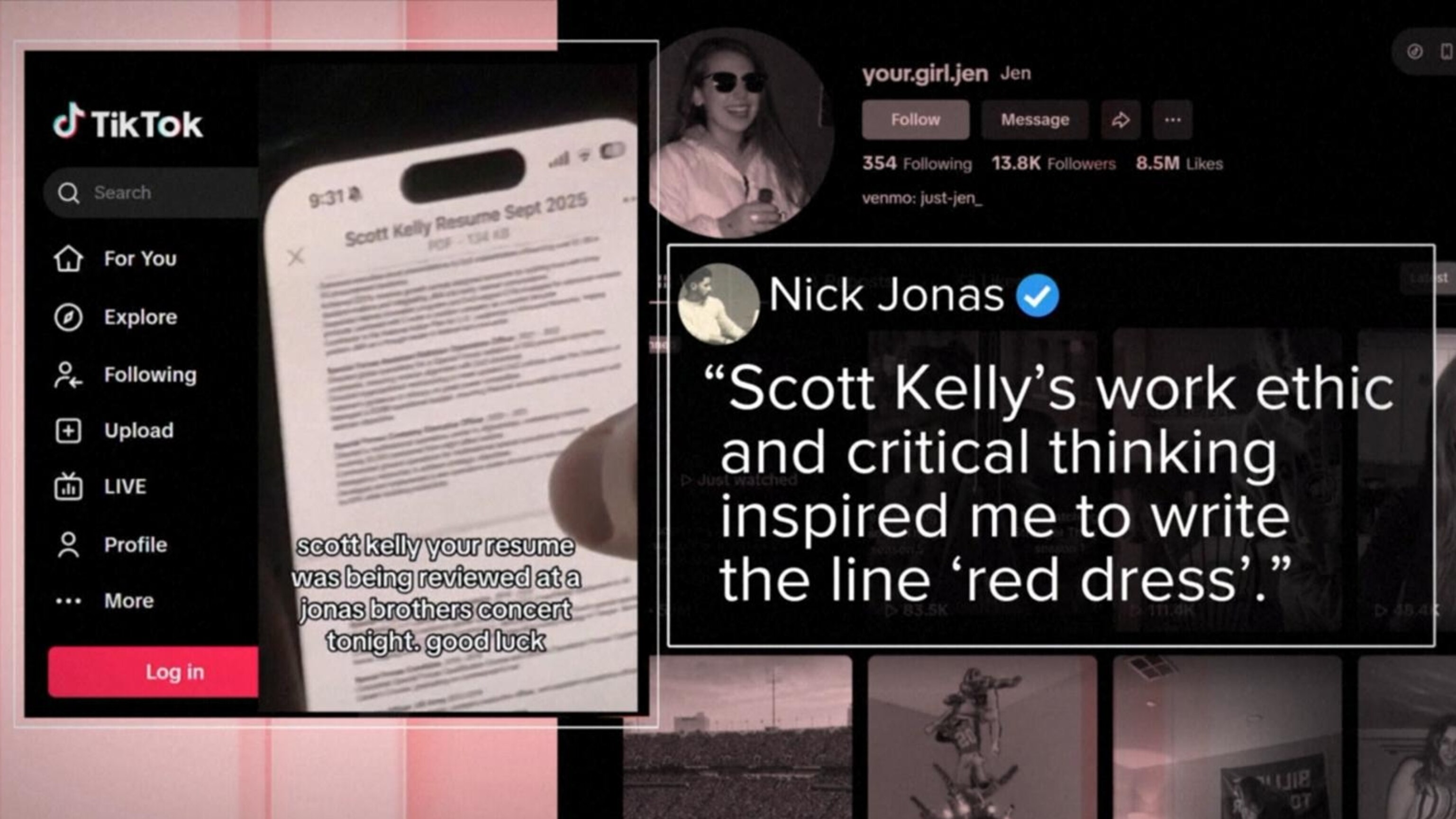 How Scott Kelly's resume at Jonas Brothers concert went viral on TikTok