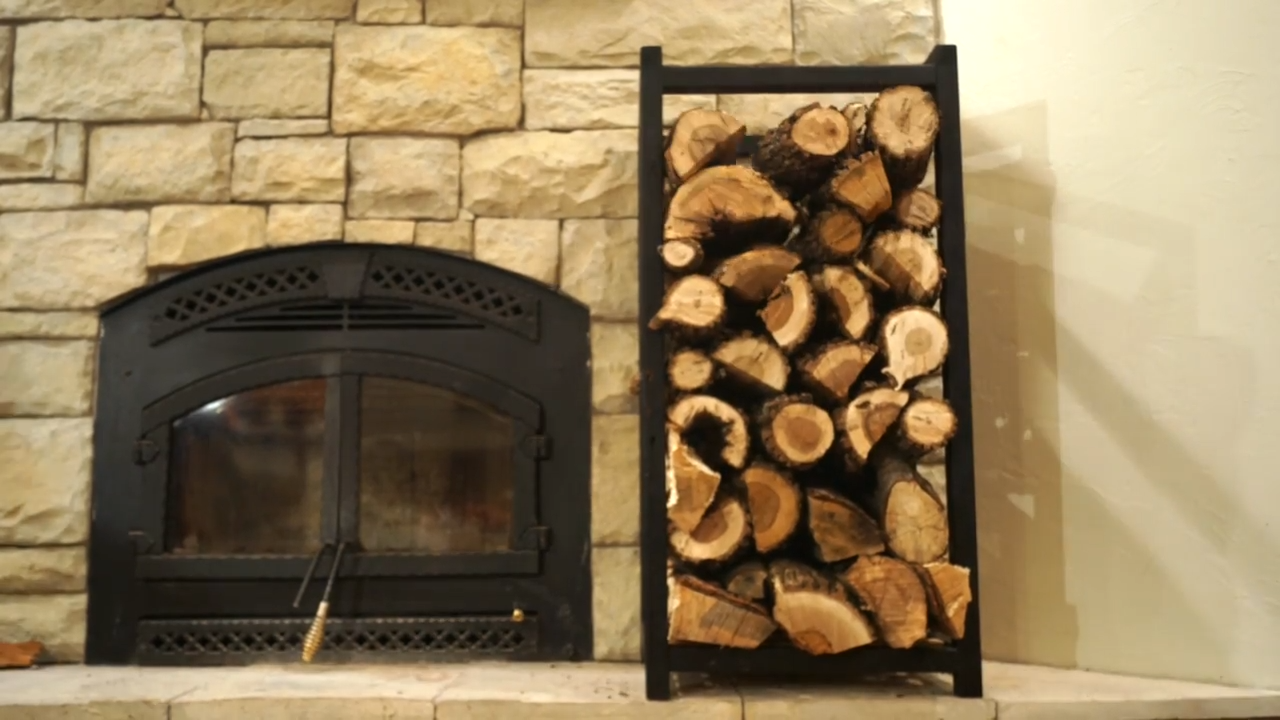 How to build a modern firewood storage rack yourself