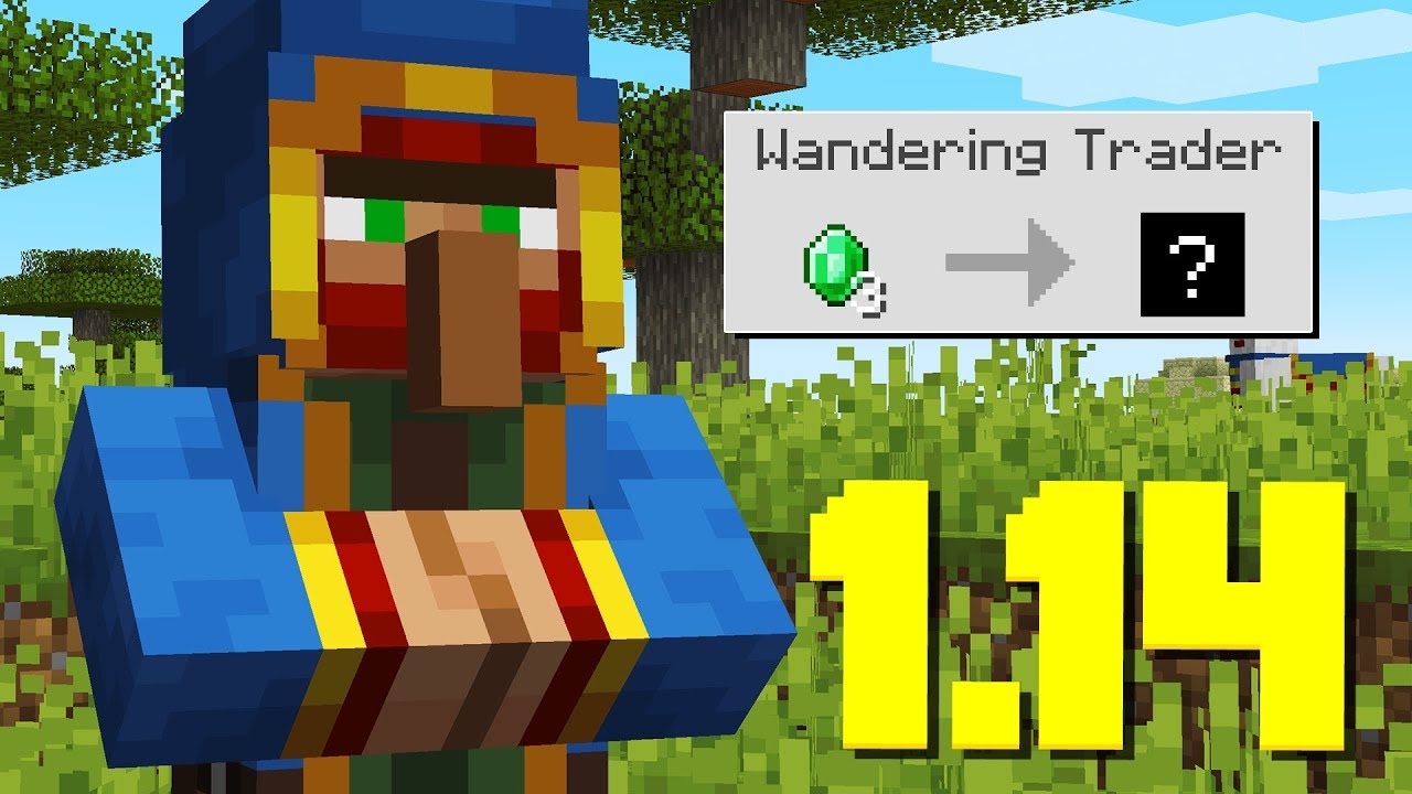 The wandering trader... (Minecraft 1.14 snapshot update 19w05a)