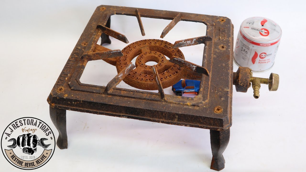 Old Cast Iron Gas Stove Restored To Perfection