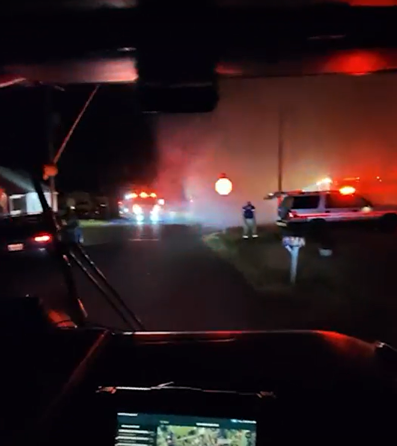 WATCH: Fire crews rush to battle house fire that displaced 5 people