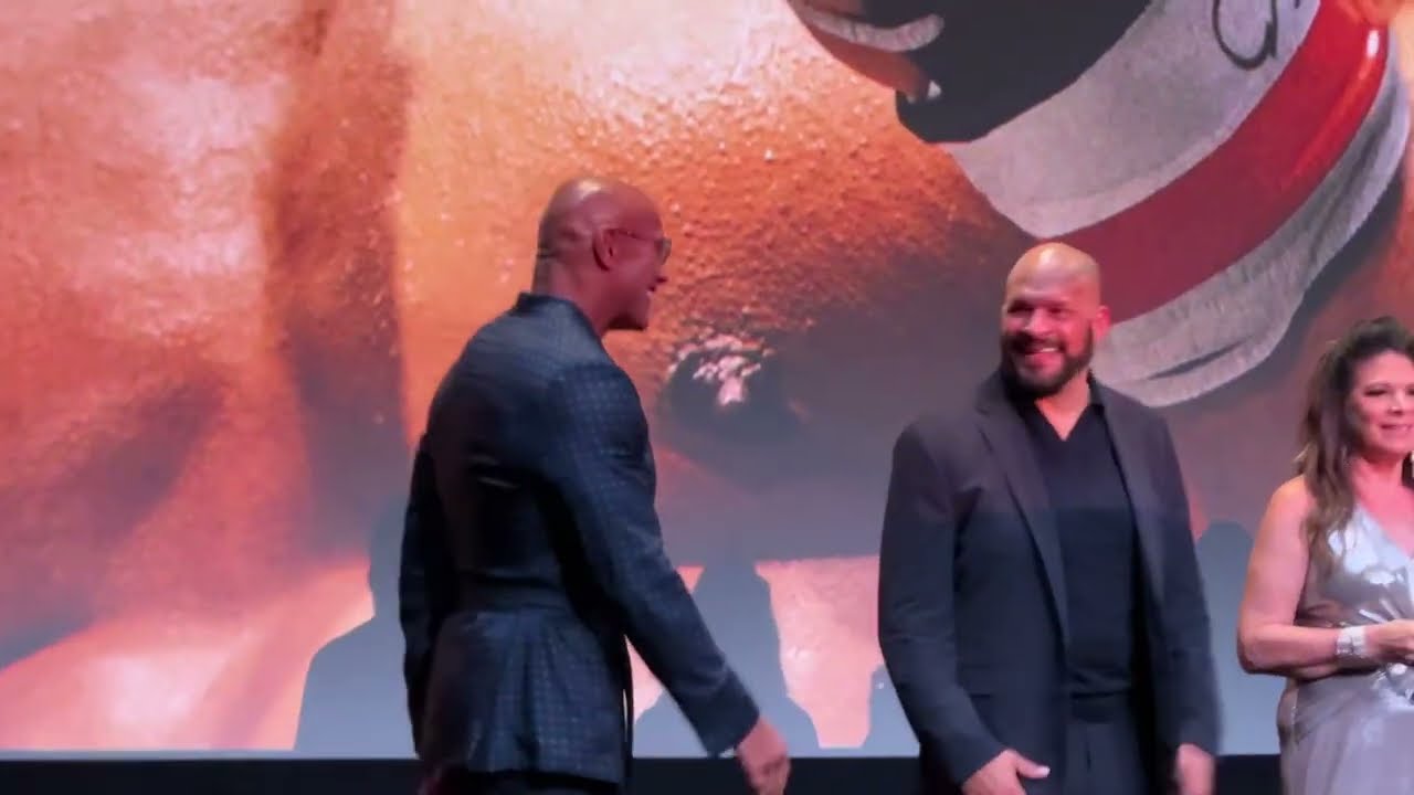 The Smashing Machine premiere intro featuring Dwayne Johnson