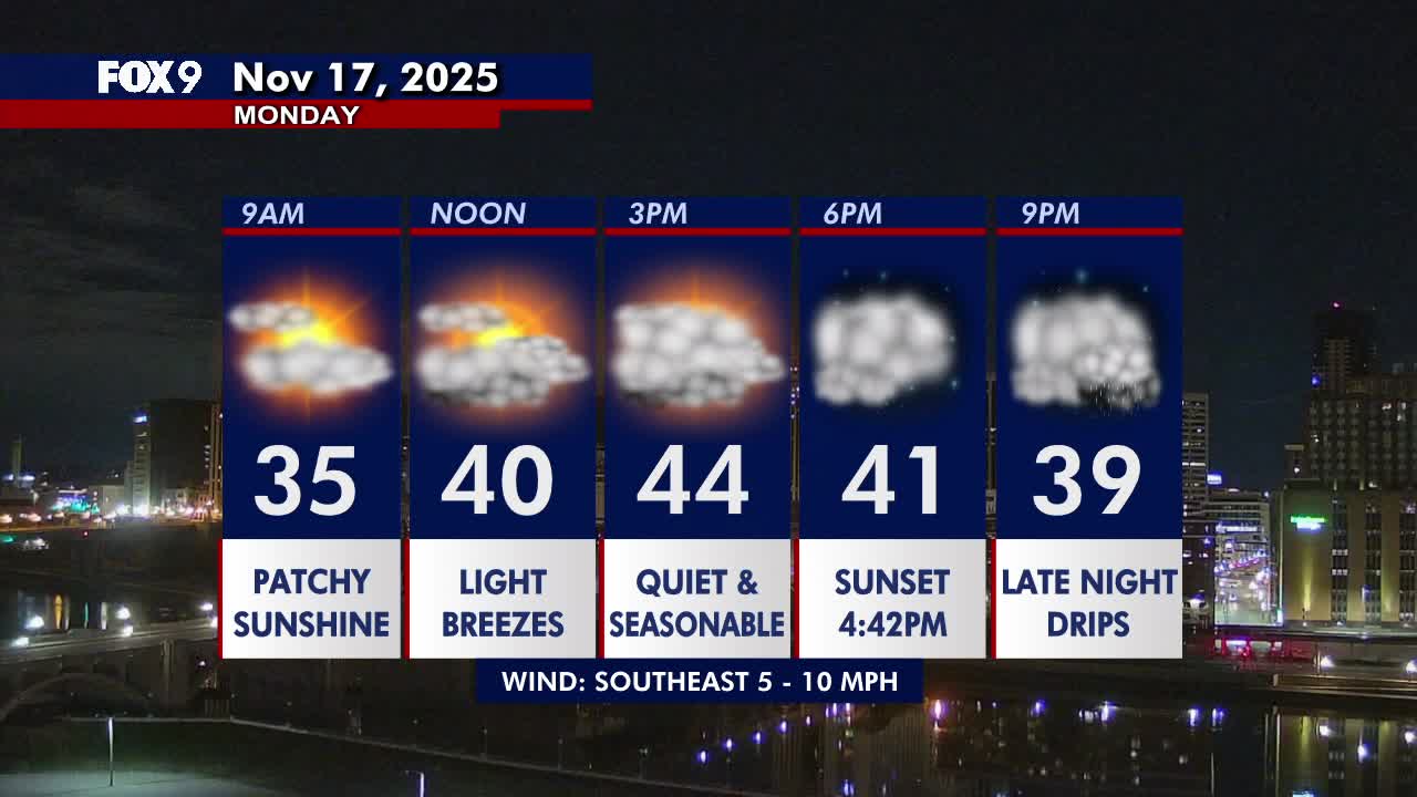 MN weather: Seasonable ahead of a rain/snow mix for some Monday night