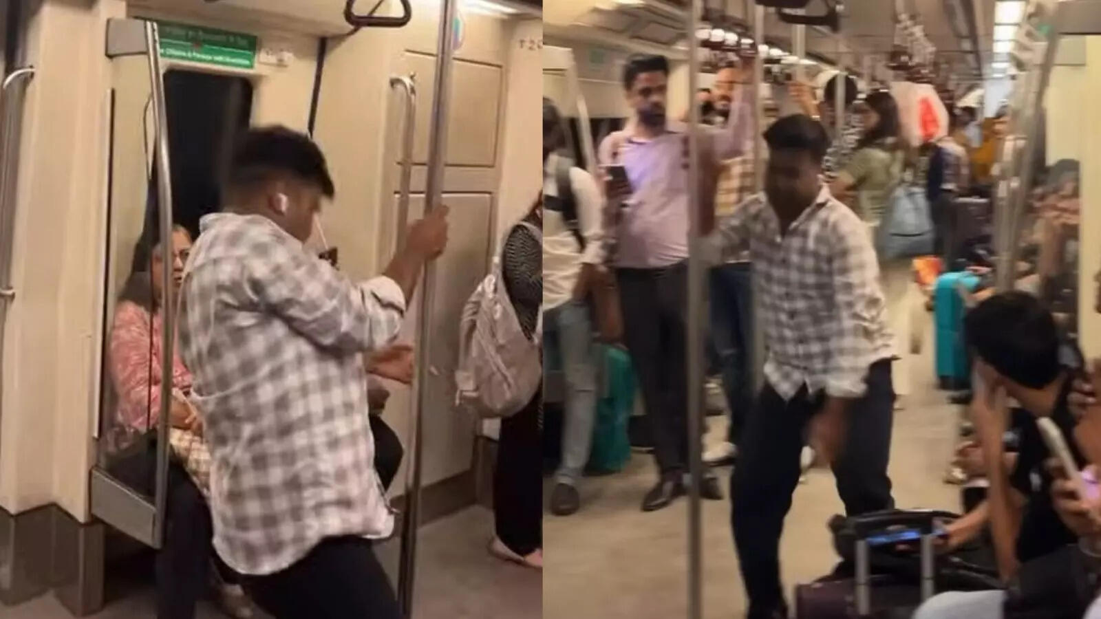 Bizarre Dance Inside Delhi Metro Leaves Passengers Shocked, Clip Takes ...