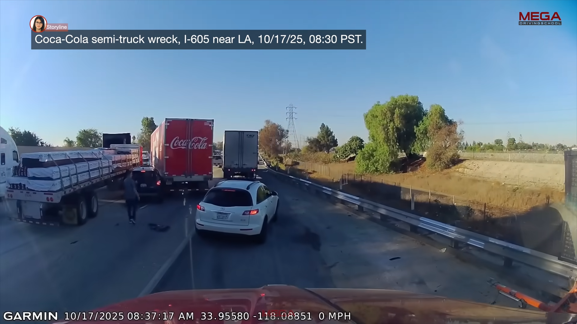 Coca-Cola Truck Involved in Sudden Highway Crash