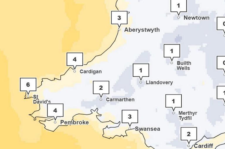 Met Office weather maps show how cold it will get in Wales this week ...