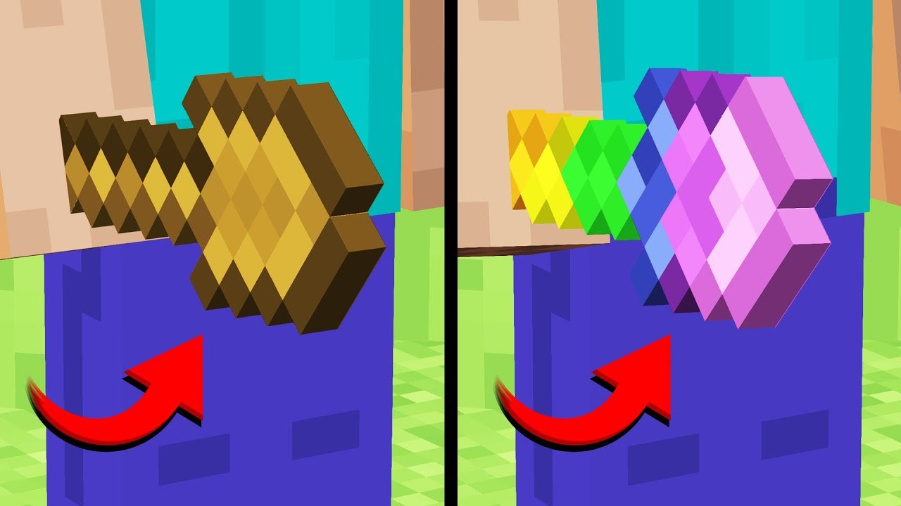 Minecraft: noob shovel vs pro shovel!