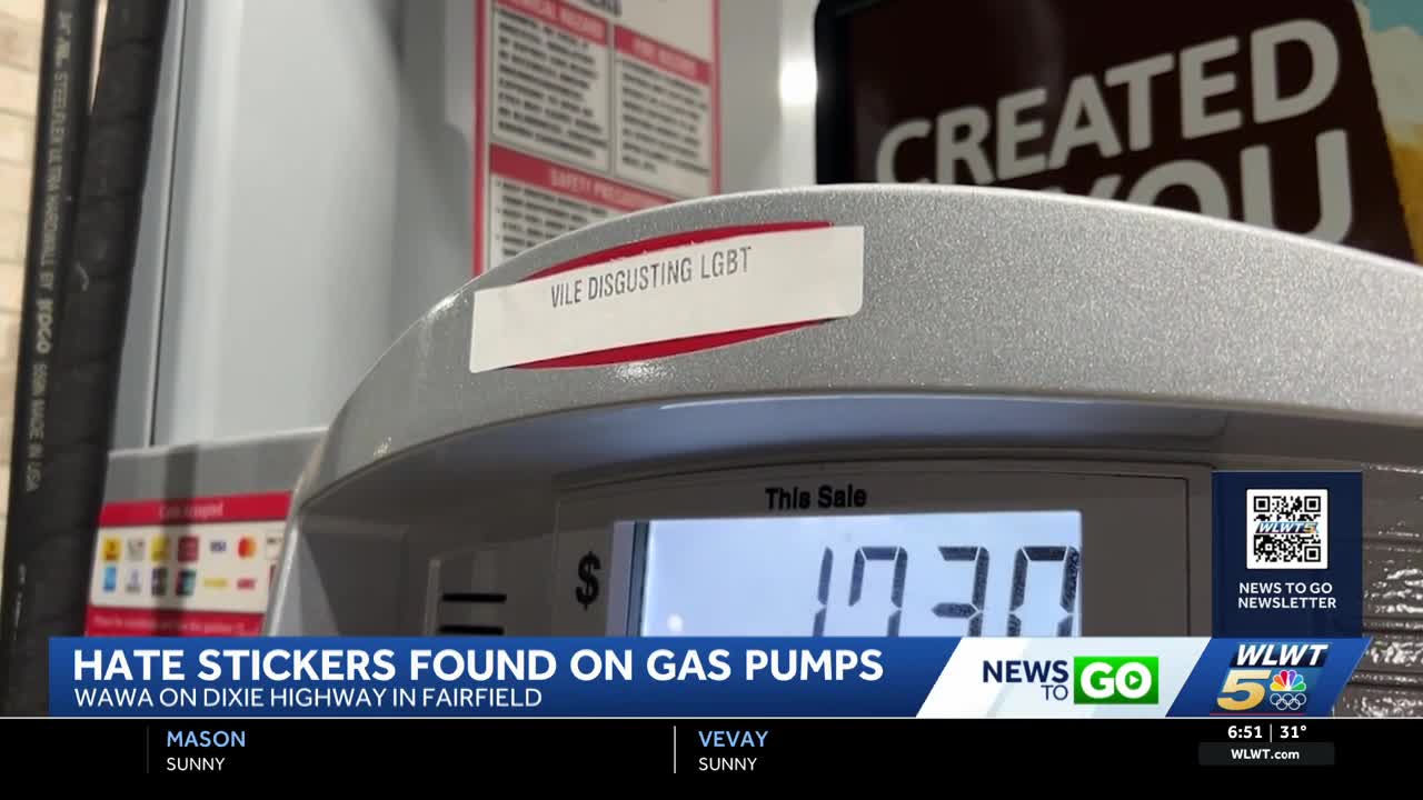 Hate stickers found on gas pumps at Fairfield Wawa, investigation underway