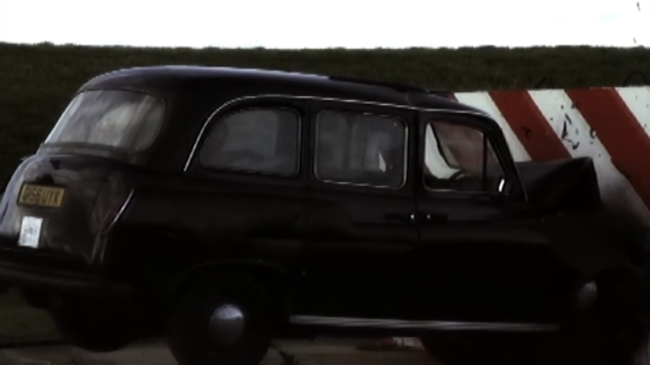 Testing the limits of the London black taxi in a crash