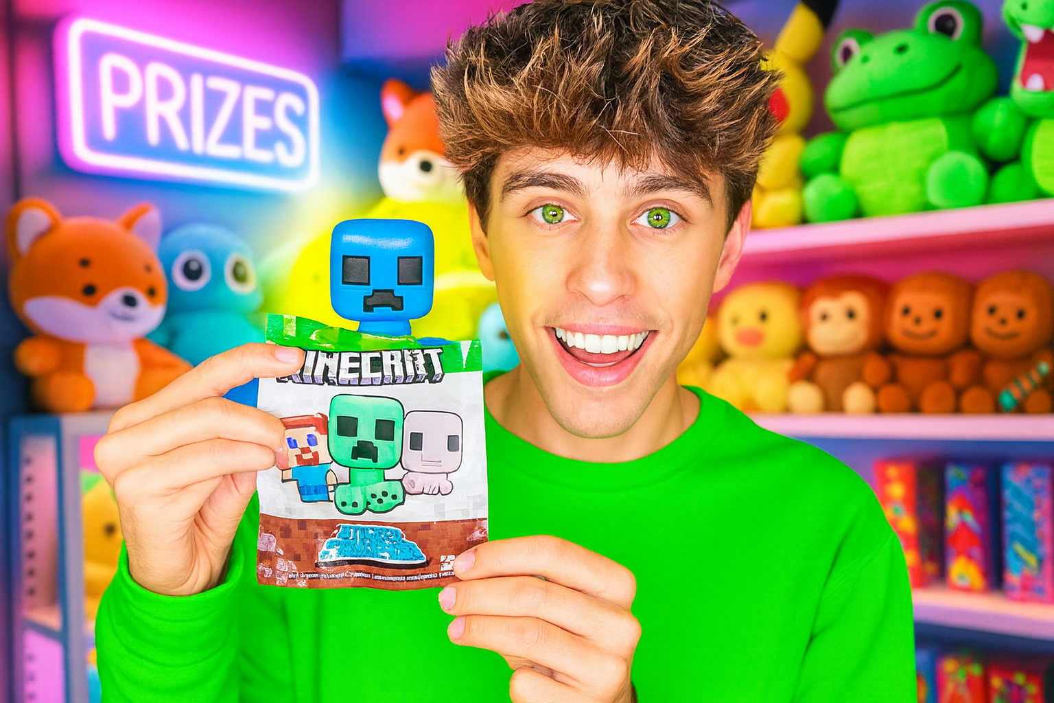 Beating the odds: Winning the rare charged creeper!