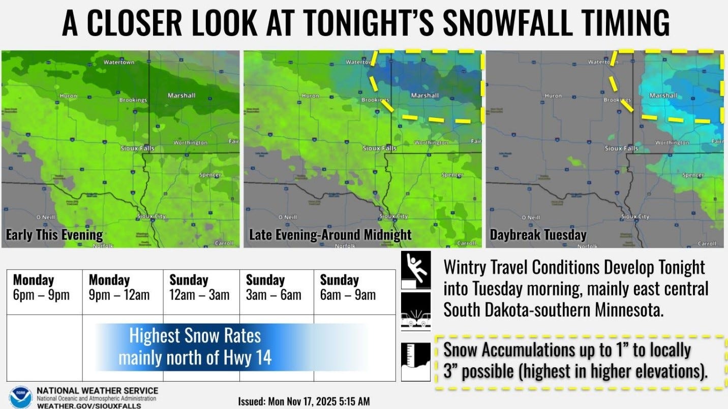 Mix of rain and snow on the way, with some accumulation possible in ...